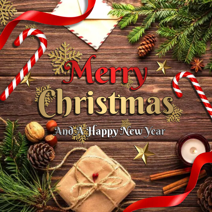 3D & Modern Christmas Greeting Instagram Post Template | PosterMyWall