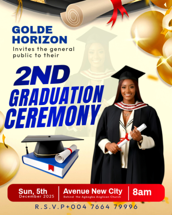 3d 2nd Graduation Ceremony Convocation Party Announcement Invitations Graduate Photo Flyer ...