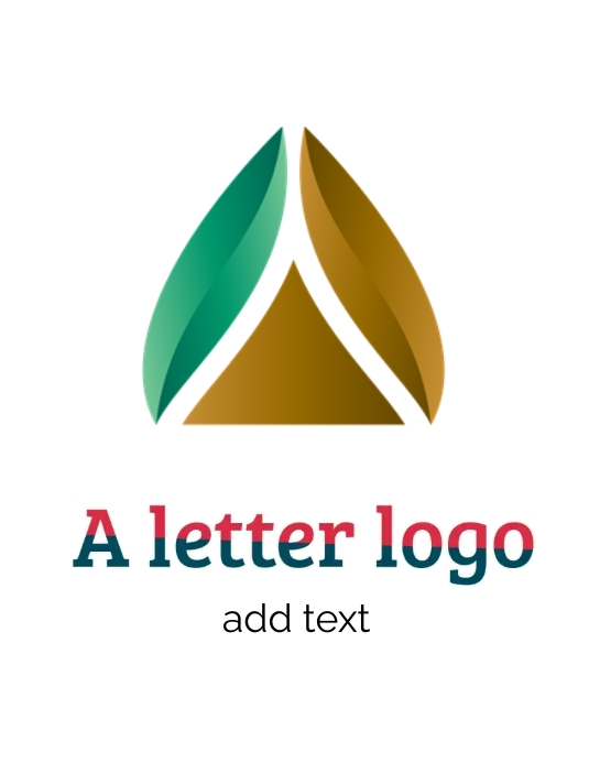 3D A letter logo design template. | PosterMyWall