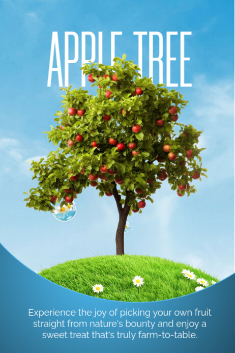 Copy of 3d Apple Tree Day Poster | PosterMyWall