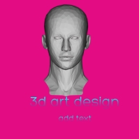 . 3D Art logo design template. | PosterMyWall