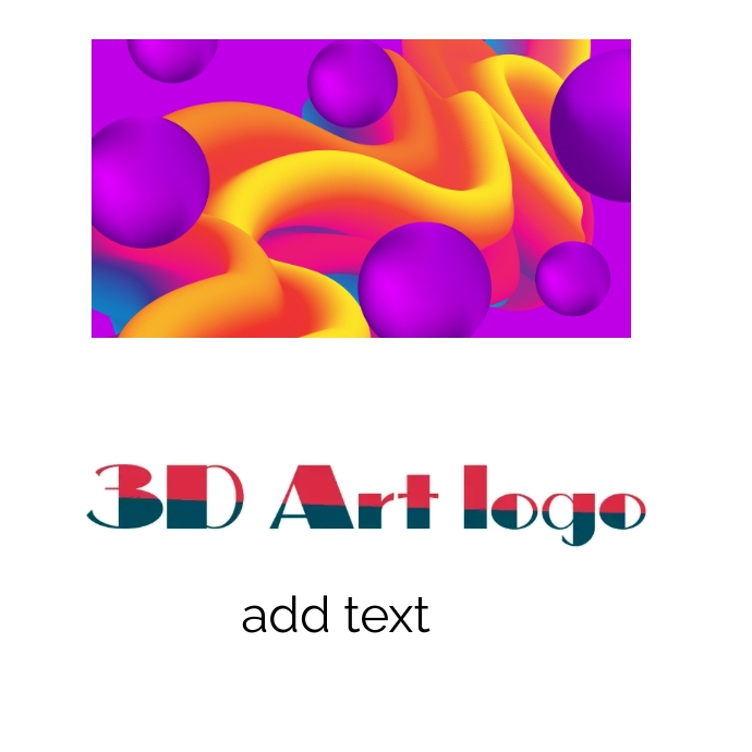 3D Art logo design template. | PosterMyWall