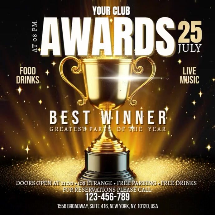 3d Awards Square (1:1) Template | PosterMyWall