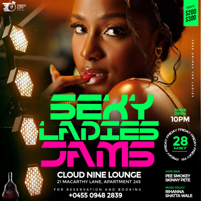 3d Bad Sexy Girls Freaks Night Party Event Flyer for Social Media ...