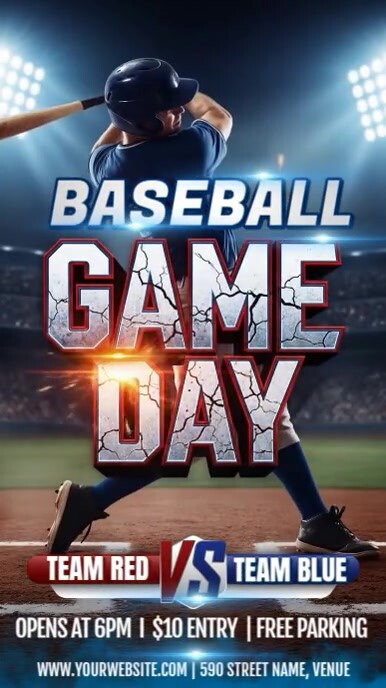 3d Baseball Game Day Instagram Story Template | PosterMyWall