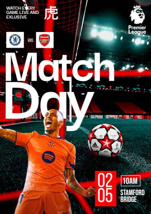 3D Black Maximalist 3d Soccer Match Game Day Match Design A4 Template ...