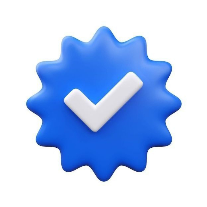 3d Blue Verified Badge Check Mark Icon Instagram Post Template ...