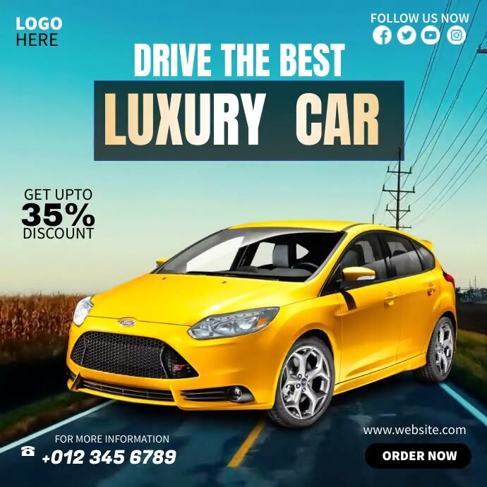 3d Car For Rent Instagram Post Template | PosterMyWall