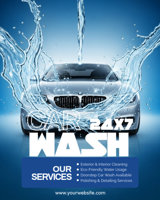 3d Car Wash Instagram Portrait Templat | PosterMyWall