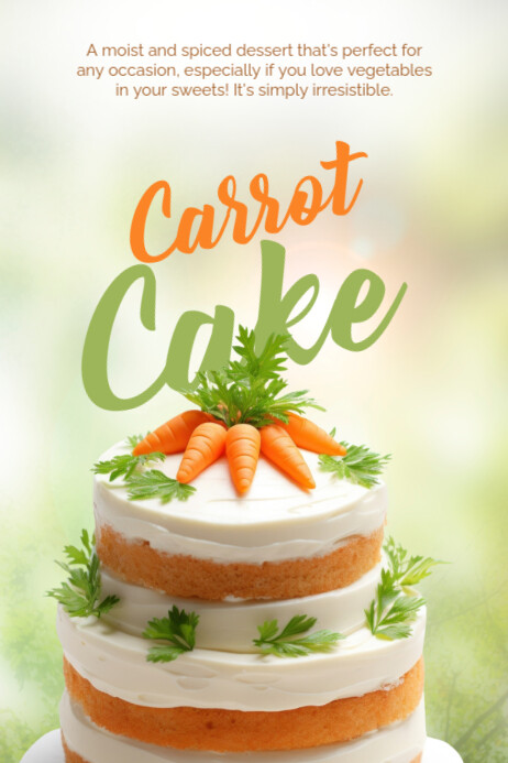 3d Carrot Cake Day Poster Template | PosterMyWall
