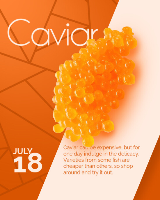3d Caviar Day Instagram Portrait Template | PosterMyWall