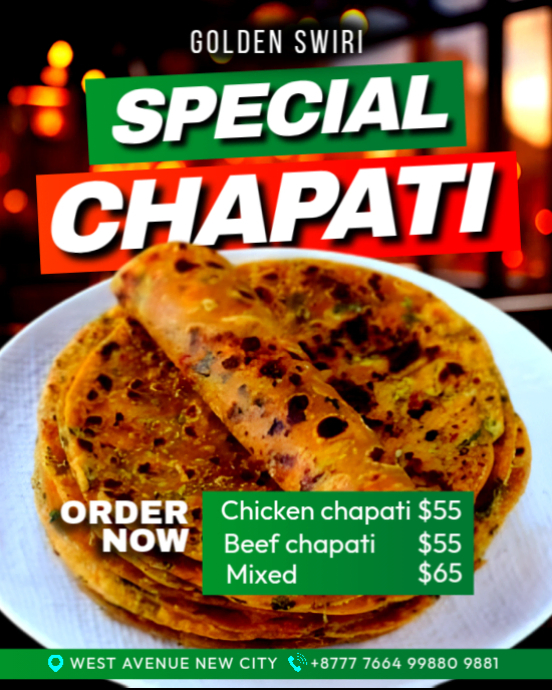 3d Chapati Restaurant Chapatis Delivery Fast Food Discount Offer ...