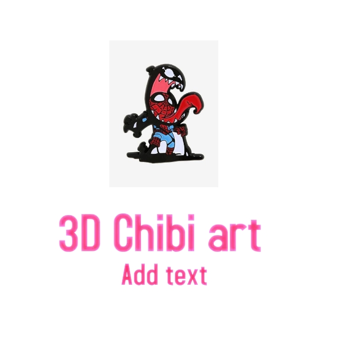 3D Chibi art logo design template. | PosterMyWall
