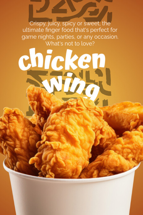 3d Chicken Wing Day Poster Template | PosterMyWall