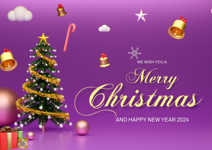 3d Christmas Greeting Card Postcard Template | PosterMyWall