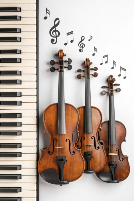 3d Classic String Instrument Piano Bo Poster Template | PosterMyWall