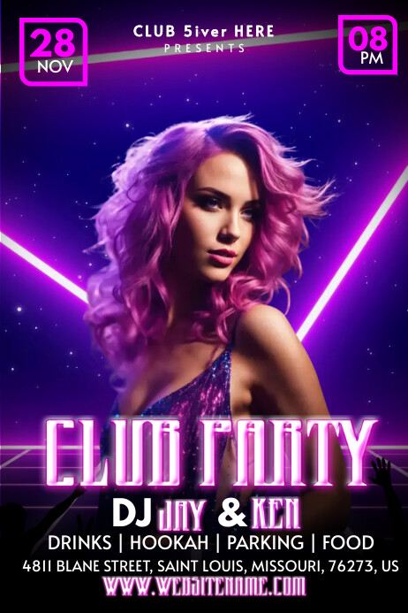 Plantilla de 3d Club Party Poster | PosterMyWall