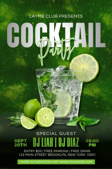 3d Cocktail Party Poster Template | PosterMyWall