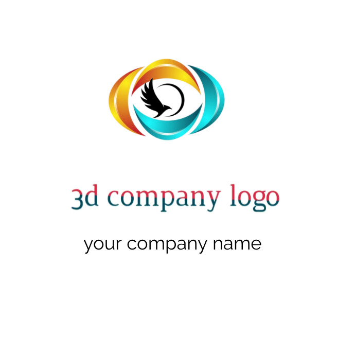 3d company logo design template. | PosterMyWall