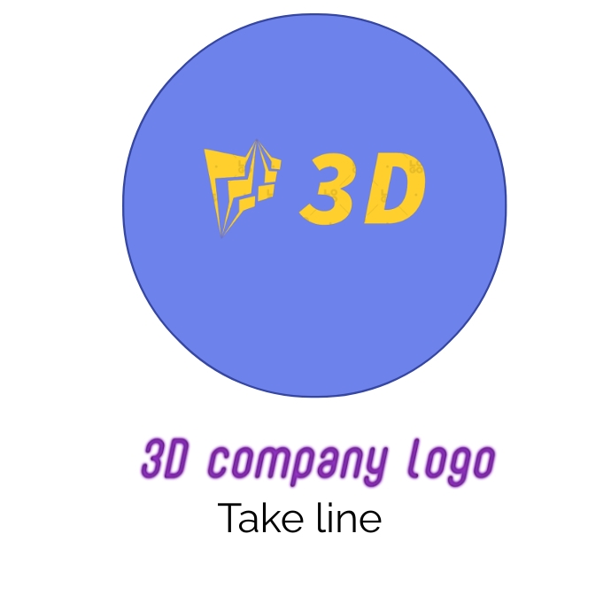 3D company logo design template. | PosterMyWall