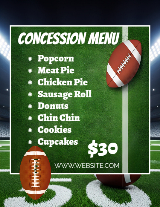 Copy of 3d Concession Menu Flyer Flyer (us Letter) | PosterMyWall