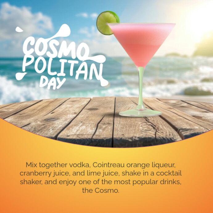 3d Cosmopolitan Day Instagram Post Template | PosterMyWall