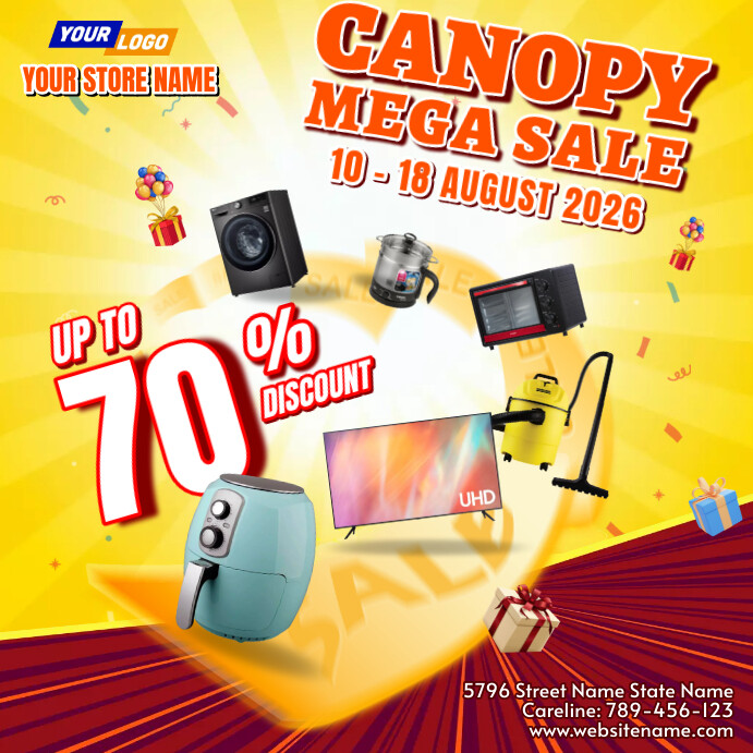 3D Creative Sale Flyer Template | PosterMyWall
