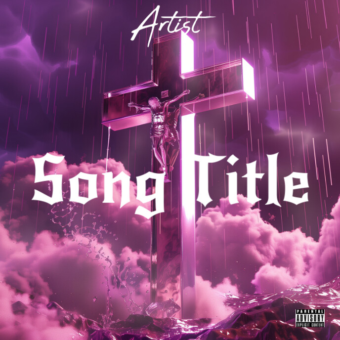 3D Cross Mixtape album cover Template | PosterMyWall