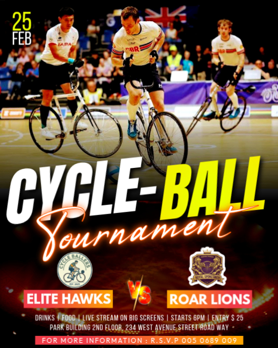 3d Cycle Ball Radball Tournament Bike Game Competition Event Social ...