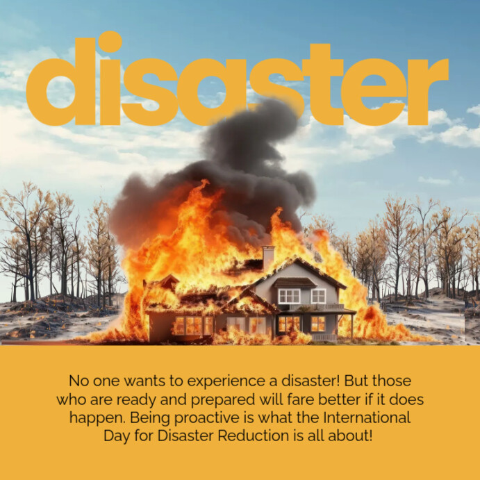 Copy of 3d Disaster Day Instagram Post | PosterMyWall