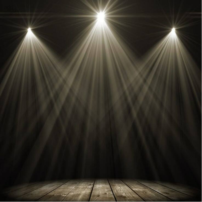 3d Dramatic Stage Spotlights On Wood Floor Background Instagram Post ...