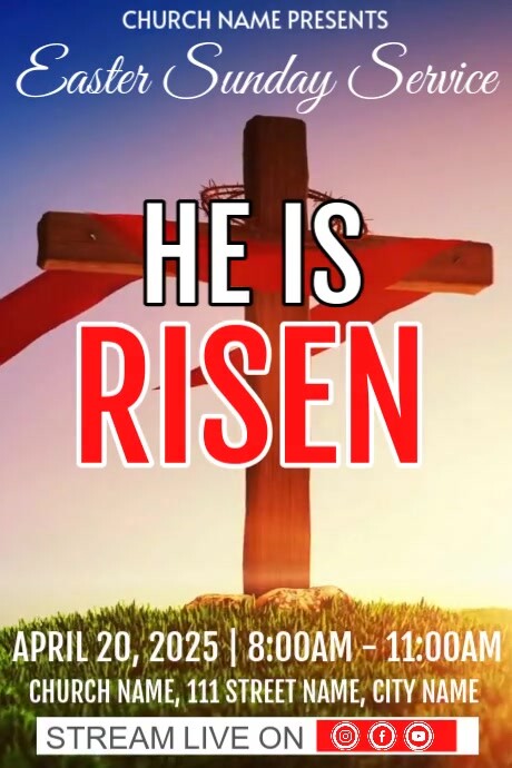 Copy of 3d Easter Church Event Poster | PosterMyWall