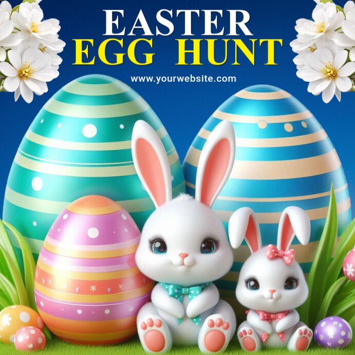 3d Easter Egg Hunt Instagram Post Template | PosterMyWall