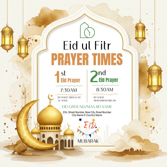 Copy of 3d Eid Prayer Time Instagram Post | PosterMyWall
