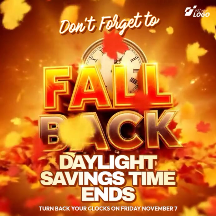 3d Fall Back Sale Instagram Post Template | PosterMyWall