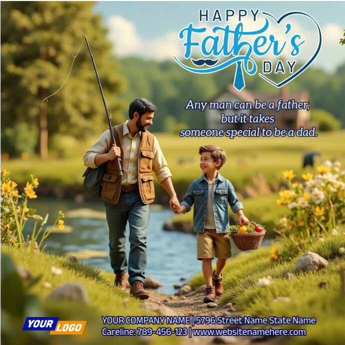 Copy of 3D Father's Day Quote | PosterMyWall