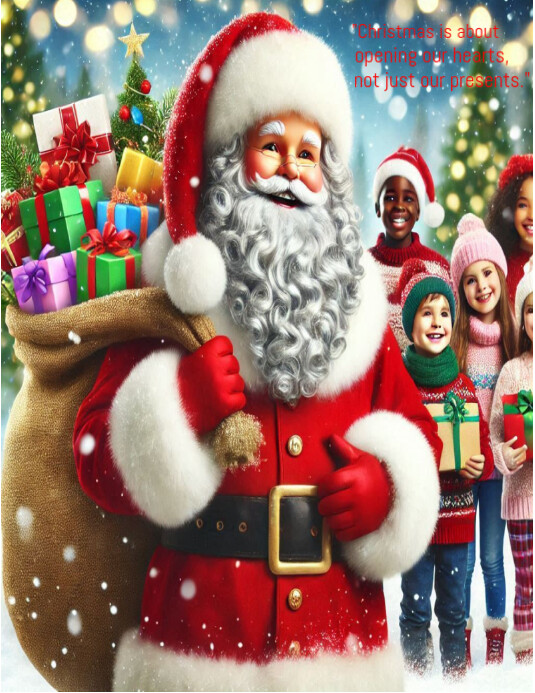 3d Father Christmas Life Quotes Flyer (us Letter) Template | PosterMyWall