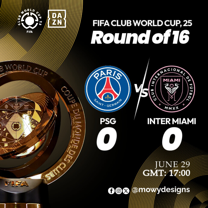 Copy of 3d Fifa Club World Cup Fixture Instagram Post | PosterMyWall