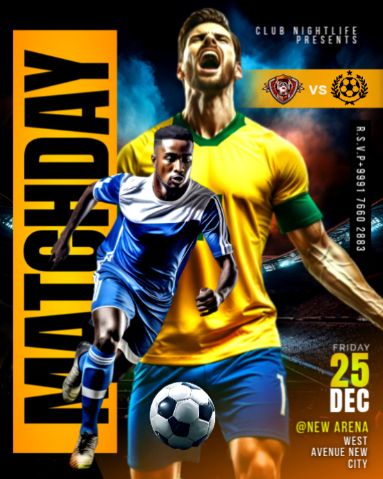 3d Football Match Day Soccer Fixture Game Day Schedule Matchday Watch ...
