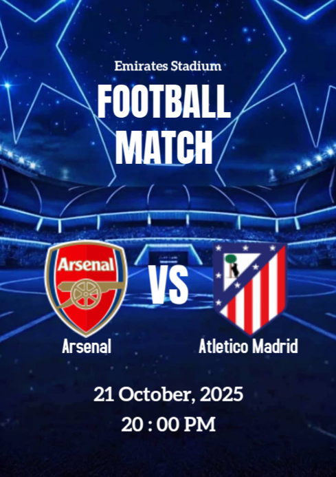 3d Football Matchday Poster A4 Template | PosterMyWall