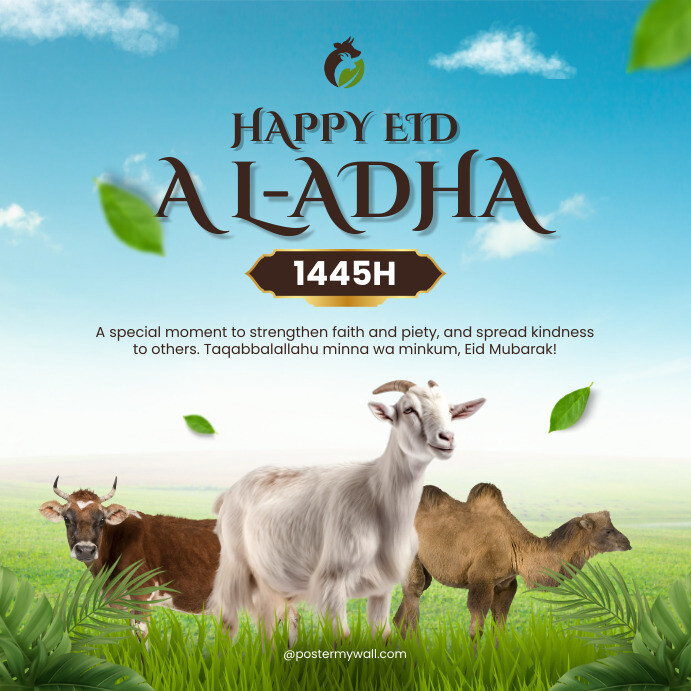 Copy of 3d Happy Eid Al Adha Pos Instagram | PosterMyWall