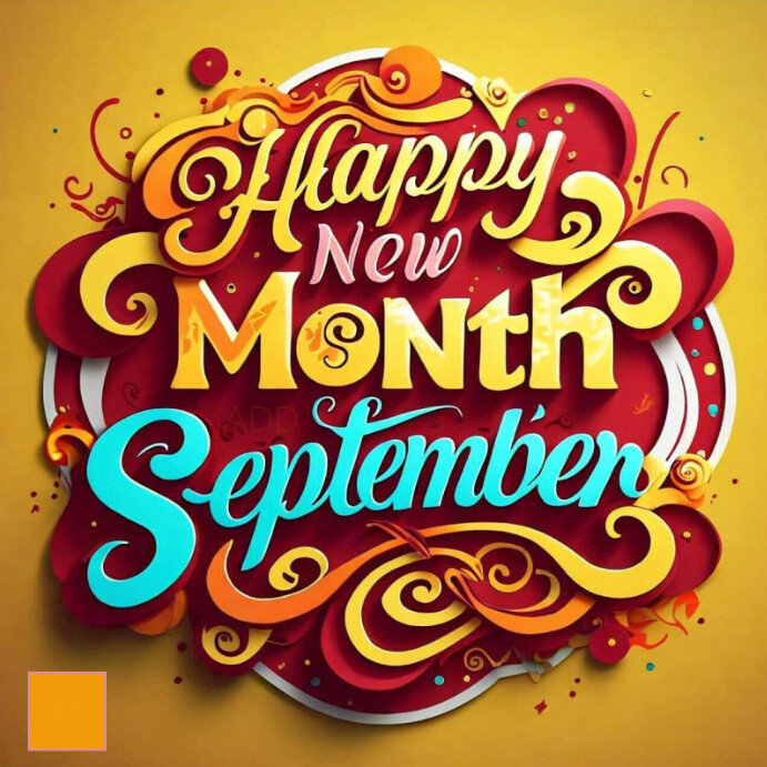 Copy of 3d Happy New Month September Instagram Post | PosterMyWall