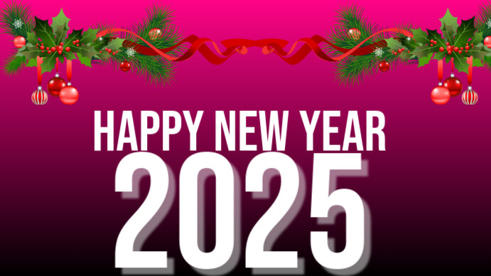 3d Happy New Year 2025 Digital Display Template | PosterMyWall