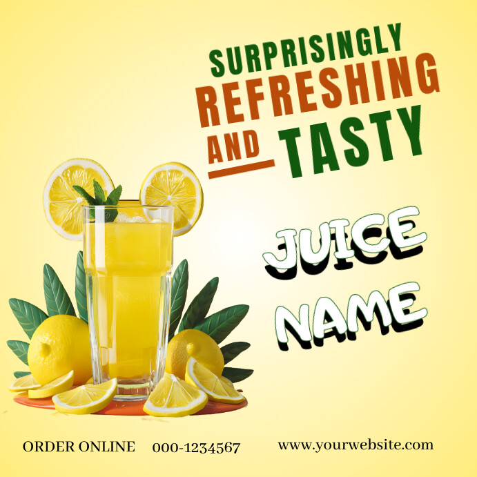 Plantilla de 3d HD Fruit juice advertisement template | PosterMyWall