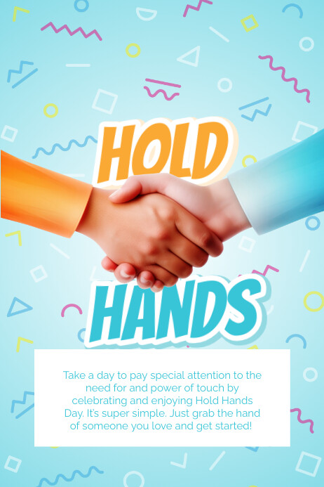3d Hold Hands Day Poster Template | PosterMyWall