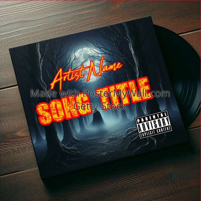 3d Horror Album Cover Album Cover Template | PosterMyWall