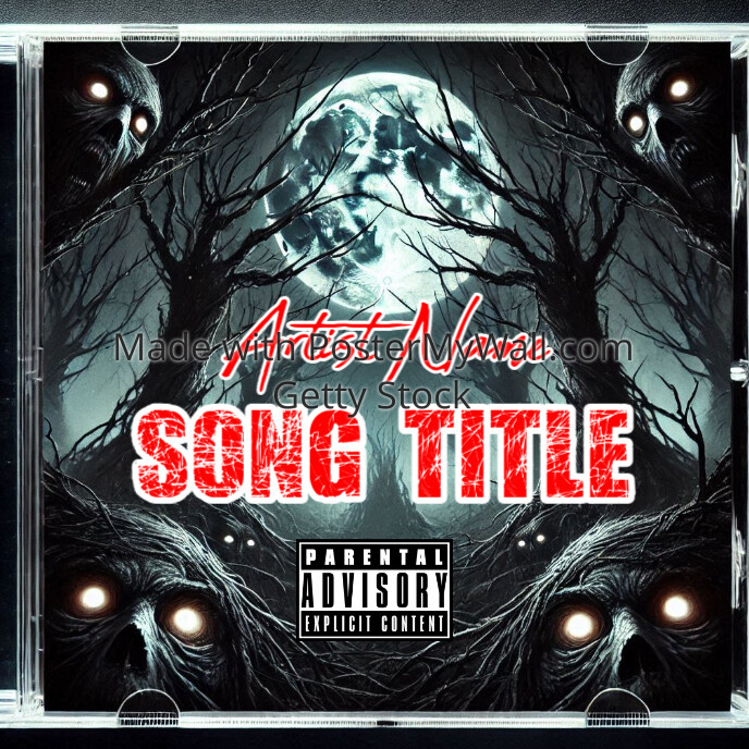 3d Horror Album Cover Album Cover Template | PosterMyWall