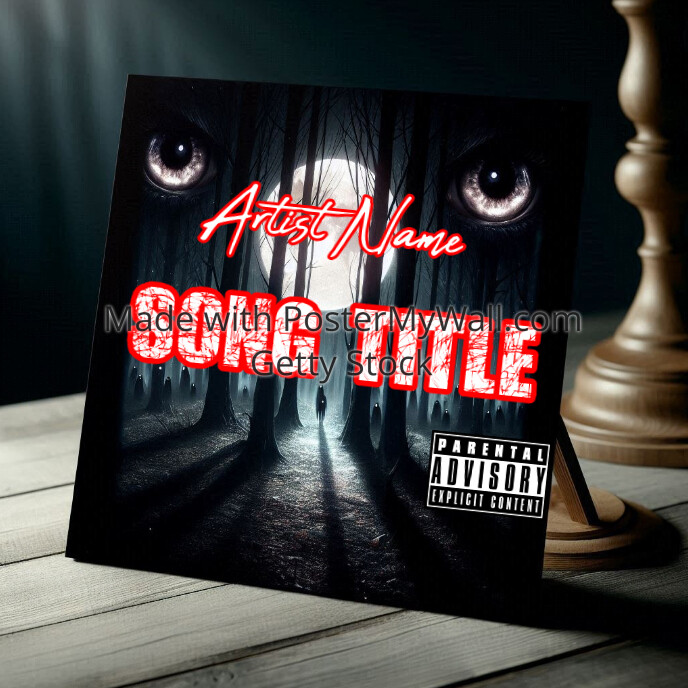 3d Horror Album Cover Album Cover Template | PosterMyWall