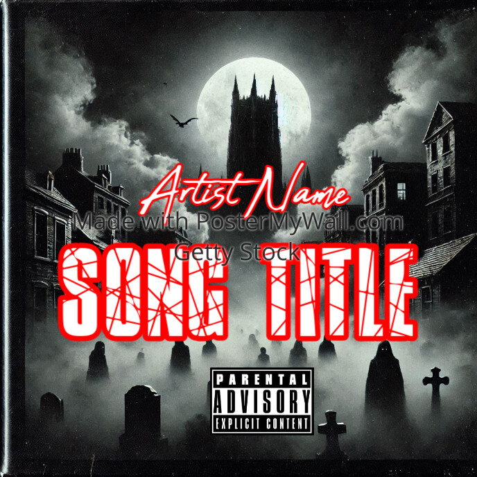 3d Horror Album Cover Art Album Cover Template | PosterMyWall