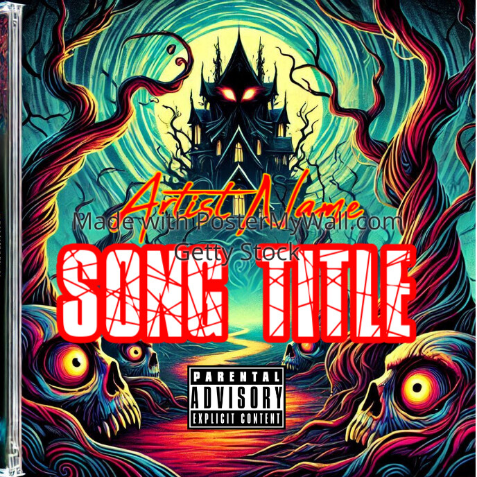 3d Horror Album Cover Art Album Cover Template | PosterMyWall